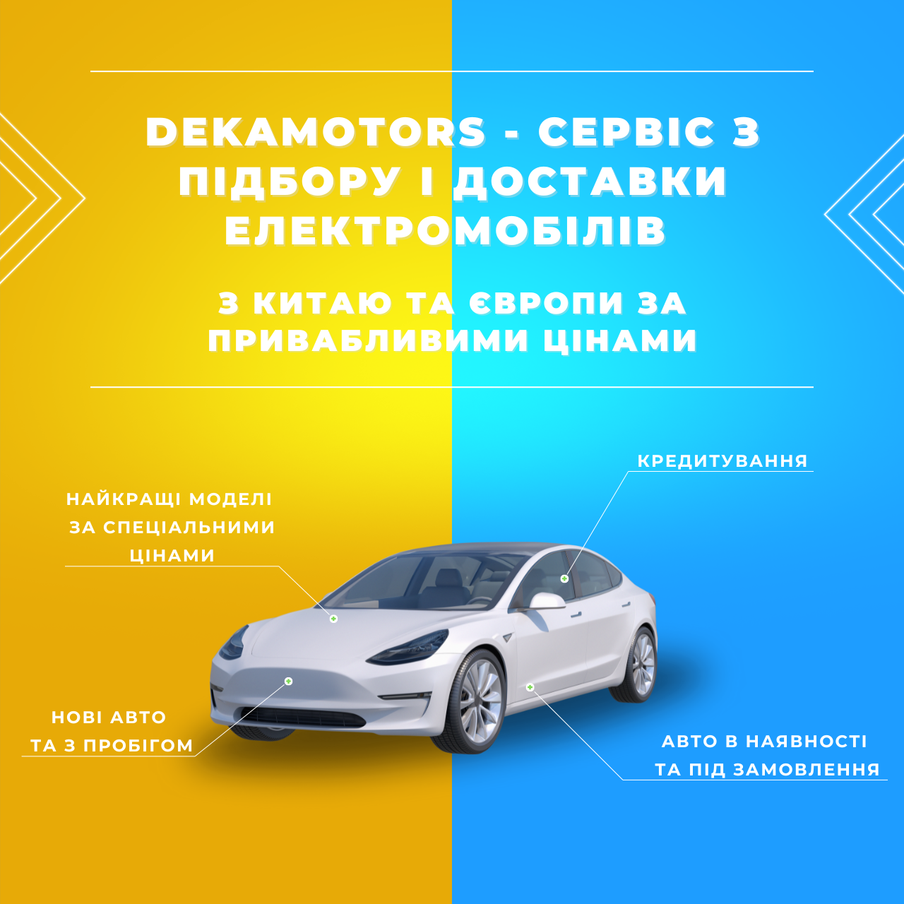 Deka Motors - сервіс продажу електричних авто з Европи та Китаю